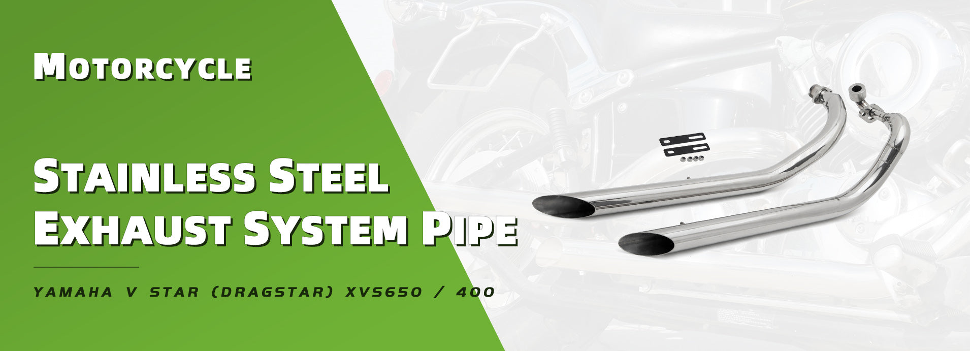Exhaust System Pipe for Yamaha Dragstar / V Star XVS650 XVS400 – TARAZON